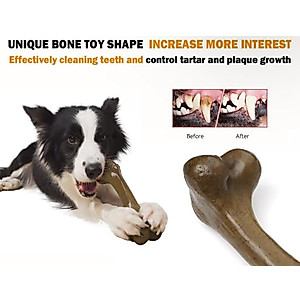 Dog Chew Toy for Aggressive Chewers,Hard Chew Toys for Dog, Indestrctible Durable and Interactive Nylon Dog Bone,Heavy Duty Dogs,Durable Nylon Teeth Cleaning Toys for Medium and Big Dog Breeds