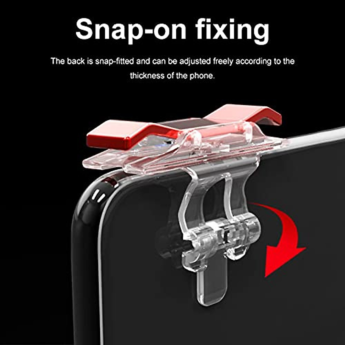 schicj191mm Mobile Game Direction Shooting Controller，Game Controller Gamepad Left Right Mobile Phone Gaming Triggers for PUBG，More Game