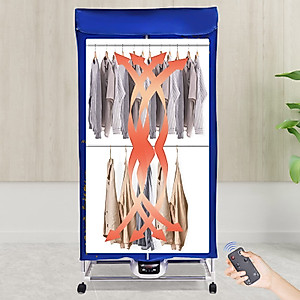 110V Electric Clothes Dryer Travel Dryer Machine 3 Gears Portable Clothes Dryer + Temperature Controller For Home Appartments