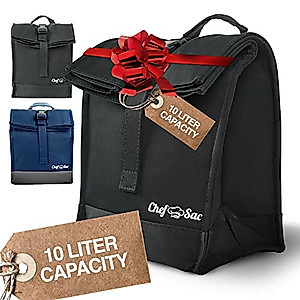 Insulated Lunch Bag | Adult Lunch Bag | Reusable Lunch Bags | Thermal Lunch Bag | Lunch Bag with Strap | Lunch Bag for Men | Women Lunch Bags for Work | Lunch Bags for Women (Black)