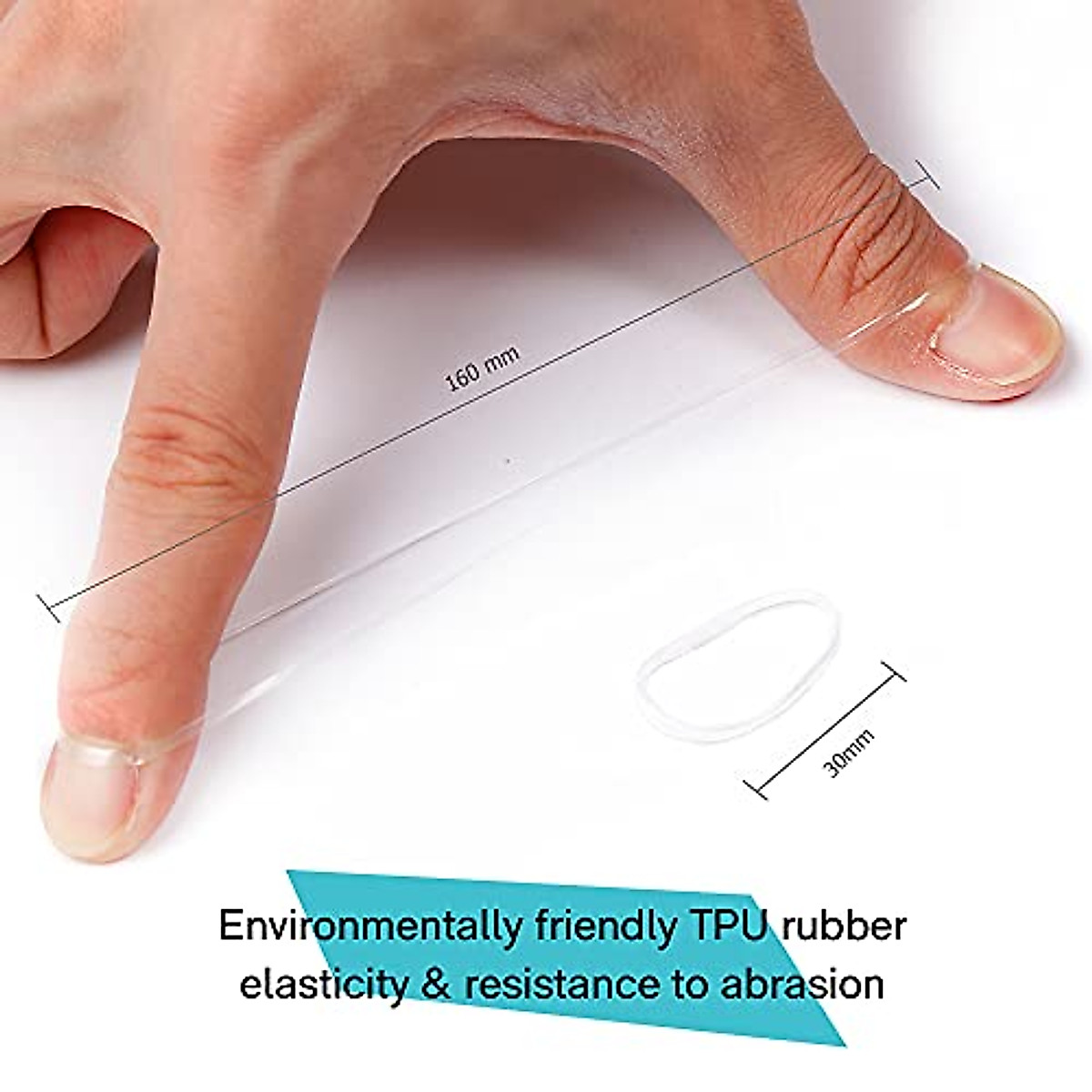 HOYOLS Clear Elastic Hair Bands, 2500 Small Rubber Bands Braids for Girls Kids Women Non-Slip Tiny Soft Hair Ties Braiding Hair Accessories Value Pack TPR