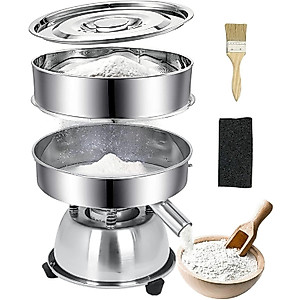 110V Stainless Steel 300mm/40 Mesh Electric Vibrating Sieve Machine Sifters for Powder Particles