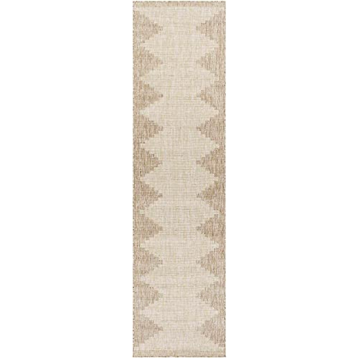 BoutiqueRugs Djugun Moroccan Geometric Area Rug - Outdoor Safe - Performance Rug for Porch, Patio, Entryway - High Traffic Rug - Beige, Cream, Tan, Brown - 2' x 2'11" (2x3 Small Area Rug)