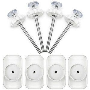 Dreyoo Baby Gate Extender Extension, 4 Pack Pet Gate Threaded Spindle Rods M8 (8MM) Accessory Screw Bolts, Replacement Hardware Parts for Pressure Mounted Baby Gate (Protector Style)
