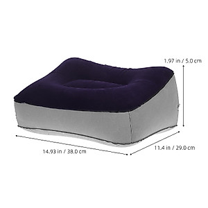 BESPORTBLE Travel Foot Rest Pillow Inflatable Footrest Cushion for Travel Office Home Perfect Airplane Travel Accessories Car Seat Footrest Leg Rest Pillow 2pcs