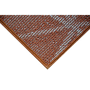 Furnish my Place Modern Indoor/Outdoor Commercial Rust Rug, Modern Area Rug, Baby Nursery Mat, Commercial Rug for Living Room, Playroom, Made in USA - 9' Hexagon