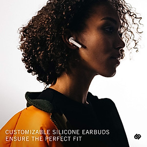 Urbanista True Wireless Earphones 20H Playtime Wireless Charging Case and Bluetooth 5.0, Noise Cancelling Earphones with Touch Controls + Built-in Mic, Compatible with Android and iOS - Paris, Green