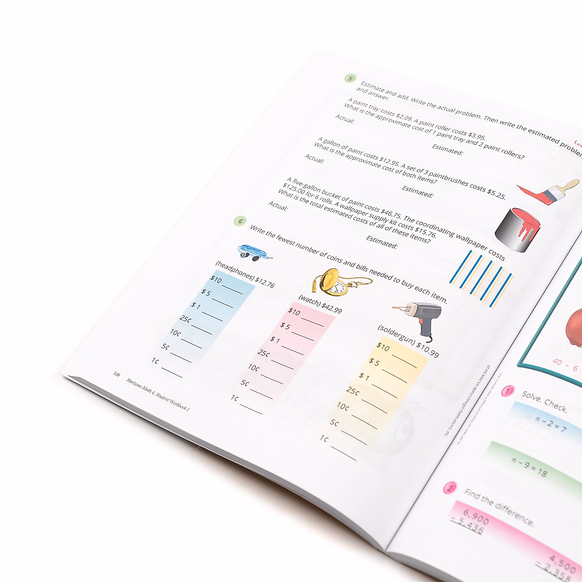 Horizons 4th Grade Math Student Book 1 (Lifepac)
