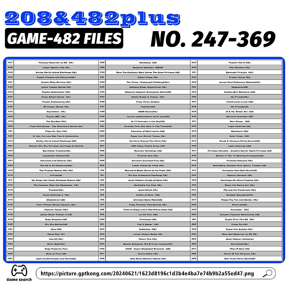 Looyat 208+482 in 1 Games, Super Combo Game Cartridge, 690 Different Games Compilation