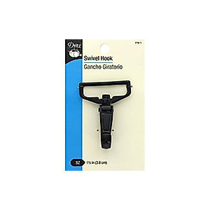 Dritz Swivel Hook for 1-1/2-Inch Wide Strapping, 1-1/2", Matte Black