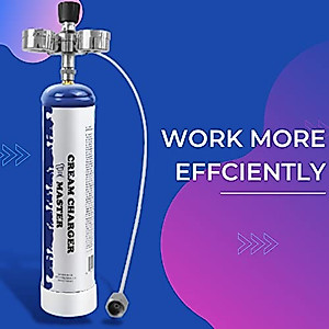 GreatWhip 615 garm Whipped Cream Chargers 0.99 Liter Pure N2O Whip Cream Charger Cylinder (3 Cylinders)