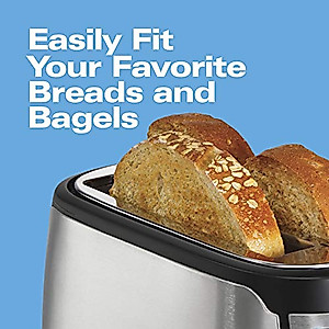 Hamilton Beach Extra Wide Slot Toaster with Shade Selector, Bagel, Keep Warm and Defrost Settings, Auto-Shutoff and Cancel Button, 4 Slice, Stainless Steel