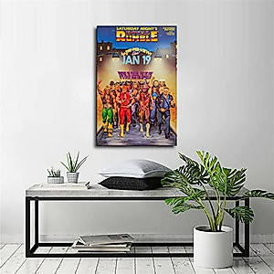 ZEEZFA Recreated The 1991 Royal Rumble Wrestlers Poster Decorative Painting Canvas Wall Art Living Room Posters Bedroom Painting 12x18inch(30x45cm)