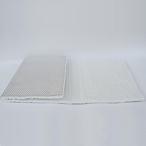 AC PERFORMANCE Reduce Radiant Heatshield Armor 3' Long x 1' Wide x 1/2" Thick Exhaust Pipe Multipurpose Heat Shield, Fiberglass Laminated Aluminum