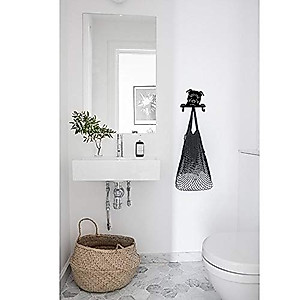 Fit Frenchie American Pit Bull Terrier Rescue Dog Shape Peek a Boo Metal Coated Bathroom Clothes Towel Wall Mounted Hook Kitchen Mudroom Bedroom (Portrait)