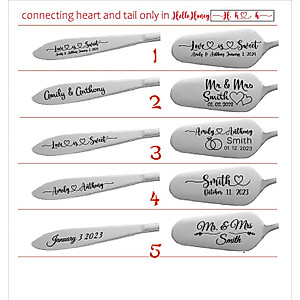 "Personalized Engraved Wedding Cake Server Set - Bridal Gift with Cake Serving"