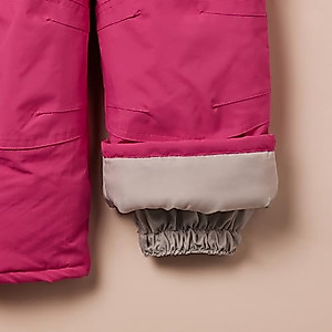 Amazon Essentials Girls' Water-Resistant Snow Bib-Discontinued Colors, Pink, Large