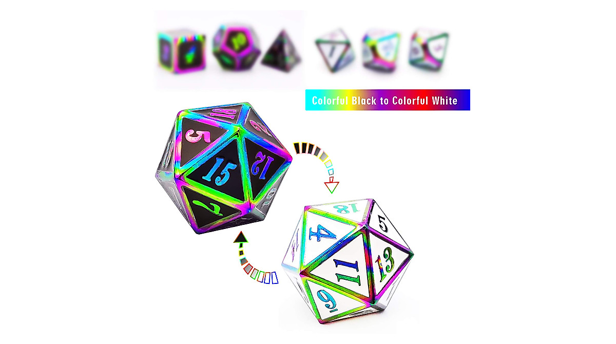 HAOMEJA Color Changing DND Dice Kit for RPG Games