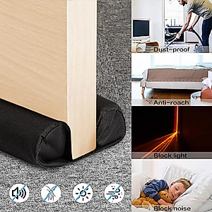 DNC Draft Door Stopper 36 Inches, Thicken and Bold Draft Guard for Interior Door, Easy to Install, Sound Proof Reduce Noise Keeping Warm in and Cold Out