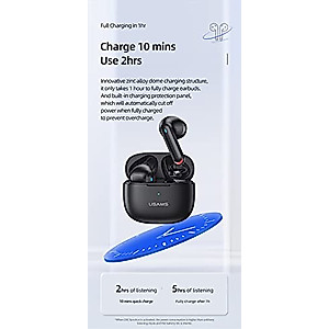 Wireless Earbuds Bluetooth 5.2Chip Bluetooth Earphones Earbud Noise Cancellation Sports Headphones with Charging Case Bluetooth Headphone Earbuds Gaming Ear Pods for Running 28hrs of Play Time (Black)