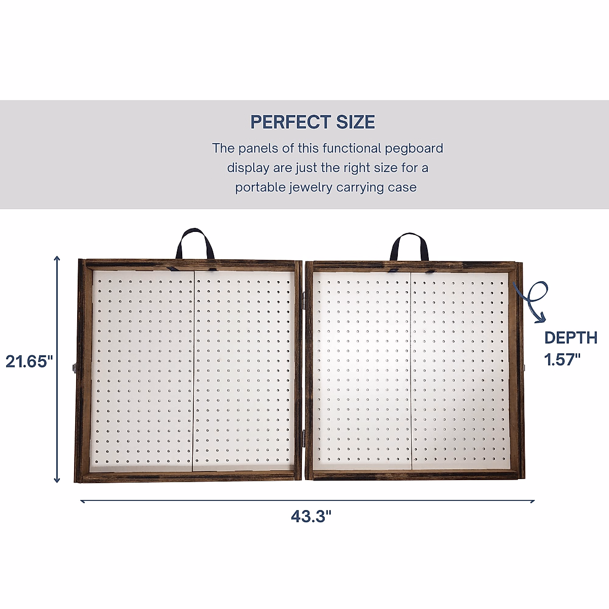 Unroofed&Sky Portable Pegboard Display Stand for Craft Shows - Paparazzi Jewelry Display White