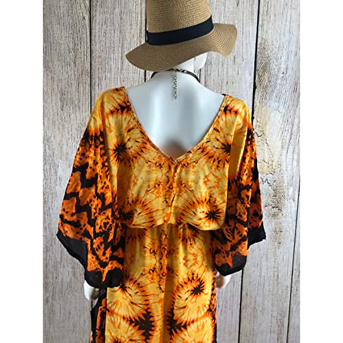 Kaftan Dress, Caftan, Kaftan for Woman,Boho Maxi Dress, Caftan for Woman, Holiday Resort Dress, Evening Dress (TT-Orang+String)