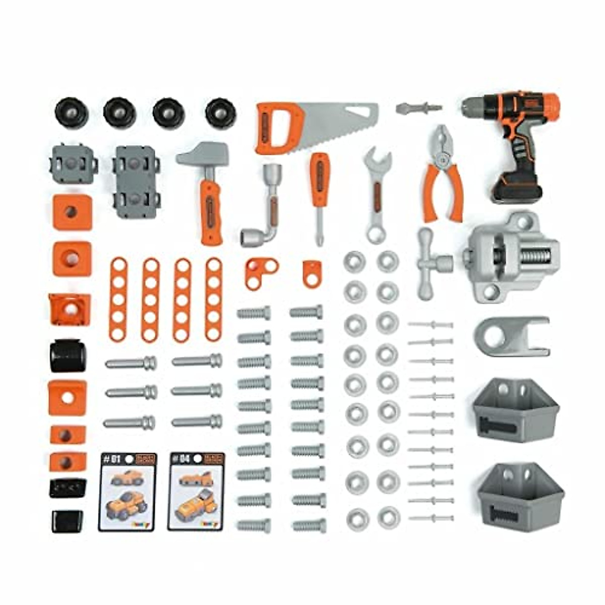 Smoby Black and Decker Kids Centre Workbench  Pretend Play Toy Workbench with Tools