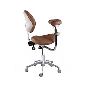 Aphrodite Standard Dental Saddle Medical Chair Doctor's Stool Micro Fiber Leather Seat Height Adjustable by Purple-Violet