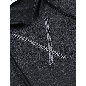 AxByCzD Workout Shirts for Women Loose Fit,Functional Gym Active Performance Tops Casual Lightweight Comfortable Clothes Morning Jogging Pilates Running Cycling Hoodies Black Large