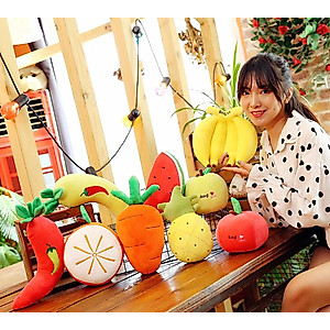 Cute rabbit Various Fruit Plush Toy Stuffed Vegetables Plush Toy Plush (Apple)