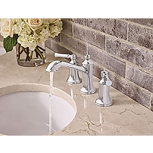 Moen Dartmoor Chrome Two-Handle Low Arc Bathroom Faucet, Valve Sold Separately, T6805