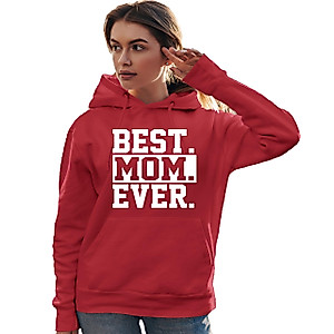 Go All Out Large Red Mens Best Mom Ever #1 Mom World's Best Mom Mother's Day Sweatshirt Hoodie