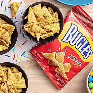 Bugles Crispy Corn Snacks, Original Flavor, Snack Bag, 8.75 oz