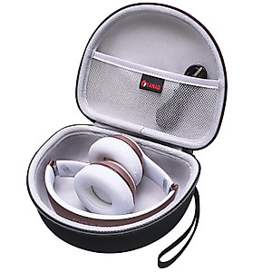 XANAD Headphones case for Beats Studio and Beat Solo Series/JBL Tune and JBL Live Series/TOZO ht2 Series/Anker Life Series/Bose QuietComfort Series, Fit All Folding Headphone（Outer Black+Inner Grey）