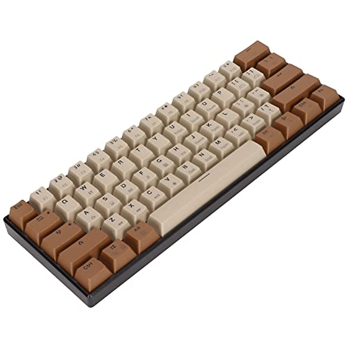 Zyyini 61keys Mechanical Keyboard,Line Separation Typ C Gaming Keyboard Mixing Light Ergonomics Key,Computer Keyboard for Win2000, ME,XP, Vista,Win 7,HarmonyOS, Win 8,Win 10,Android,OS X(Green axis)