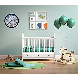 LayscoPro Indoor Outdoor Thermometer Garden Wall Patio Weather Thermometer Hygrometer, No Battery Needed Large Number for Easy Reading, Hanging Decor Round 10" in Diameter (Black)