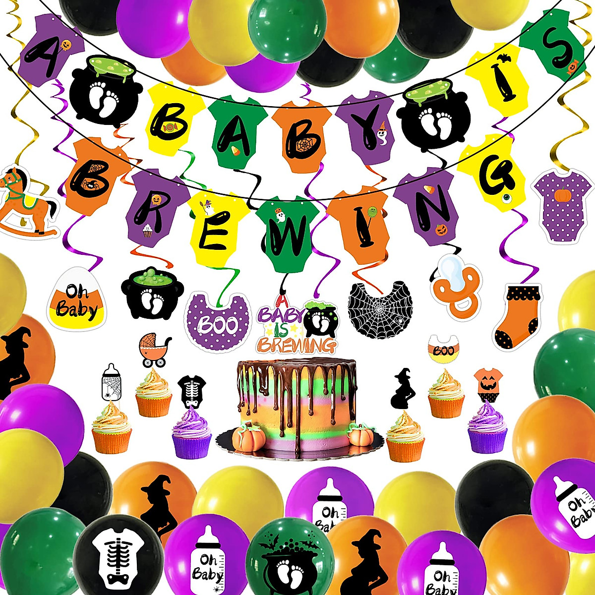 MISS FANTASY Hocus Pocus Decorations for Halloween Party Supplies