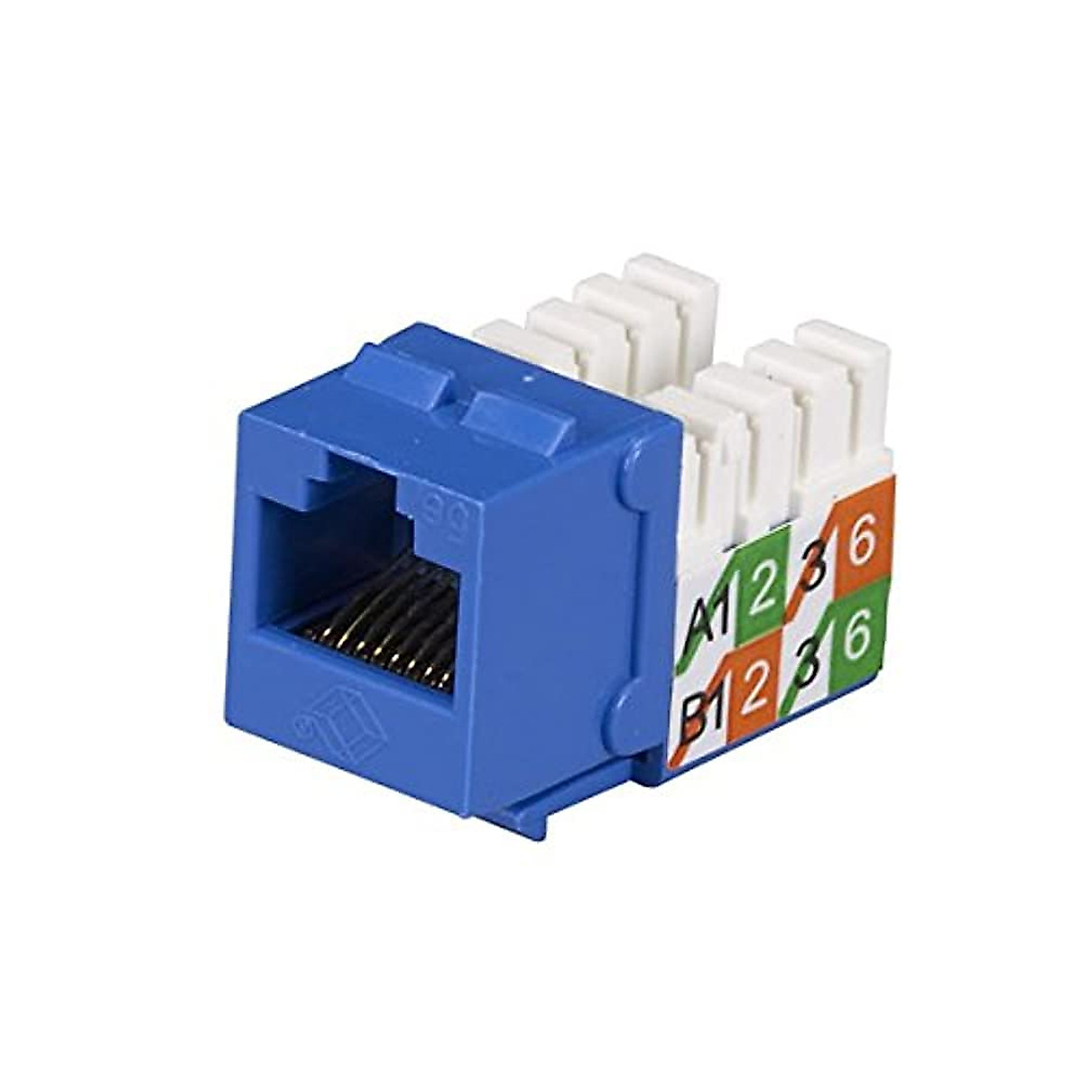 Black Box 25-Pack Blue CAT5e Unshielded Keystone Jack