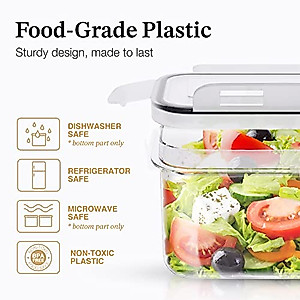 Chef's Path Bundle of Extra Large and Variety Airtight Food Storage Containers - Pack of 28 BPA Free Kitchen Canisters for Cereal, Rice, Flour, Bulk Food Storage - Free Labels, Marker and Spoons