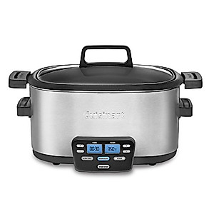 Cuisinart MSC-600FR Cuisinart MSC-600FR 3-In-1 Cook Central 6-Quart Multi-Cooker: Slow Cooker, Brown/Saute, Steamer (Renewed), Silver