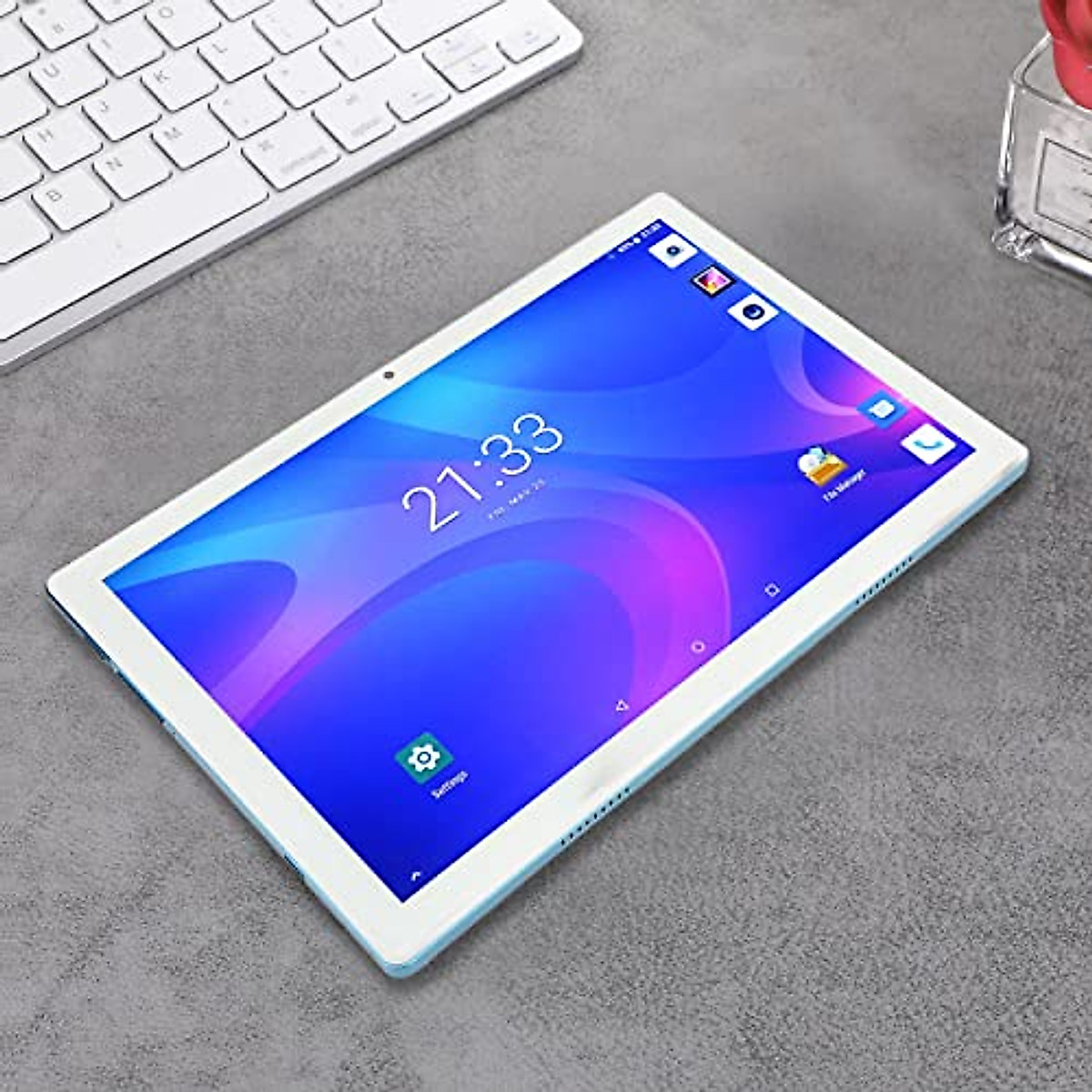 PUSOKEI for Android Tablet, 10 inch Tablet with Dual Cameras 8MP 13MP, 8800mAh Tablet MT6750 8 Cores 2.0GHZ 8GB256GB,10 Inches HD IPS 5G WiFi Tablet(US Plug)