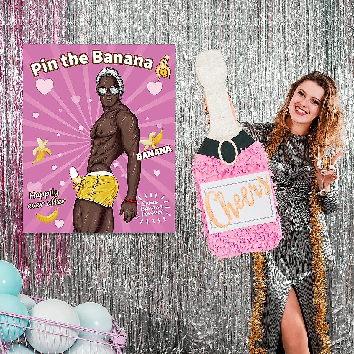 Bridal Shower Games, Bachelorette Party Games for Naughty Funny Bridal Shower Engagement Decorations Pin Games for Bridal Shower Party Favors