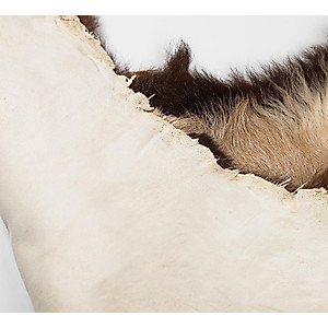 Natural Tanned Antelope Fur Pelts Real Goat Hides Sheepskin Leather Fur Rugs Handbag Scarf Clothing Accessories (Light Brown, Length: 15.7-26 in, Width: 11.8-21.6 in),1 pcs