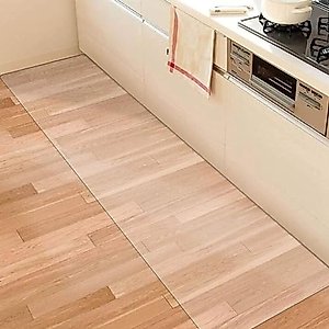 Clear PVC Desk Chair Mat Pvc Clear Transparent, Non-Slip Floor/Carpet Protector Mat Scratch Resistant Wear Resistant Indoor,100% Waterproof Vinyl Plastic Floor Mat,Can Be Cut,60/80/90/100/120/140cm wi