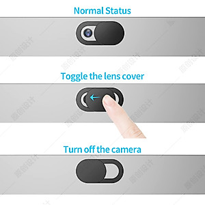 InnoUS Webcam Cover Slide, 6-Pack Ultra-Thin Camera Blocker, Computer Camera Cover Slide, Laptop Camera Cover Slide, Camera Blocker, Computer Camera Cover Slide| Privacy Blocker, Privacy Cover, Blcak