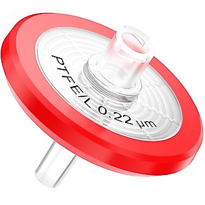 Syringe Filter Hydrophilic PTFE Membrane 33mm Diameter 0.22um Pore Size Non Sterile by Bioemd Scientific 10PCS