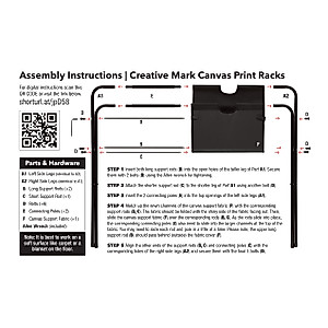 Creative Mark Folding Canvas Print Rack - Artist Gallery Portable Display Rack for Posters, Artwork, Prints, Canvas, Panels, Galleries, Studios & Storage - Mini