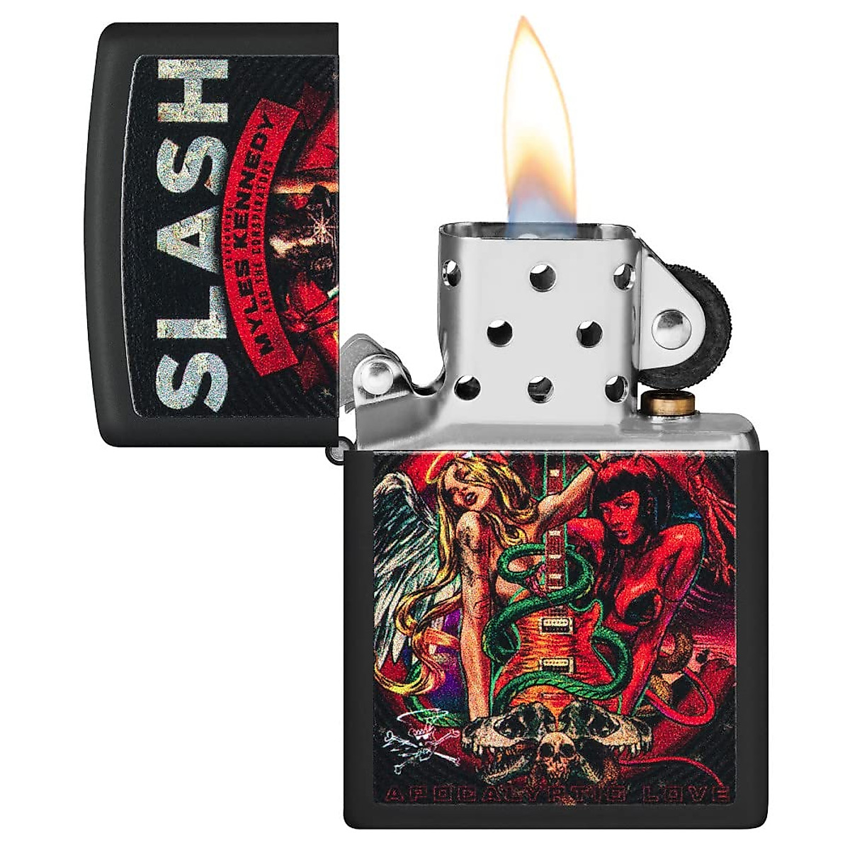 Zippo Slash Design Black Matte Pocket Lighter