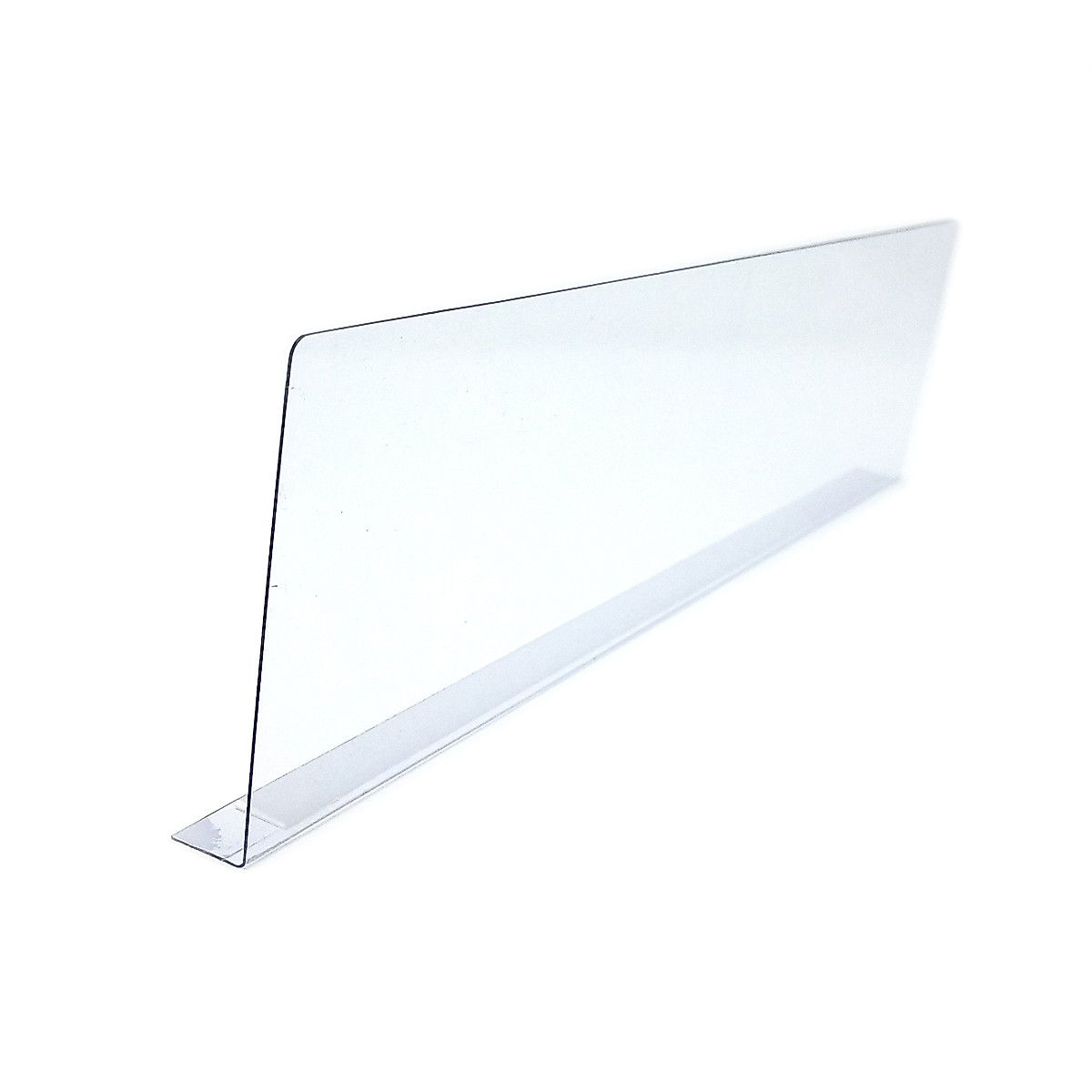 STORE FIXTURES DIRECT 3" H x 12" L Gondola Shelf Divider - Clear Stick On Plastic Shelf Merchandise Dividers with Self Adhesive Tape - 12 Pack