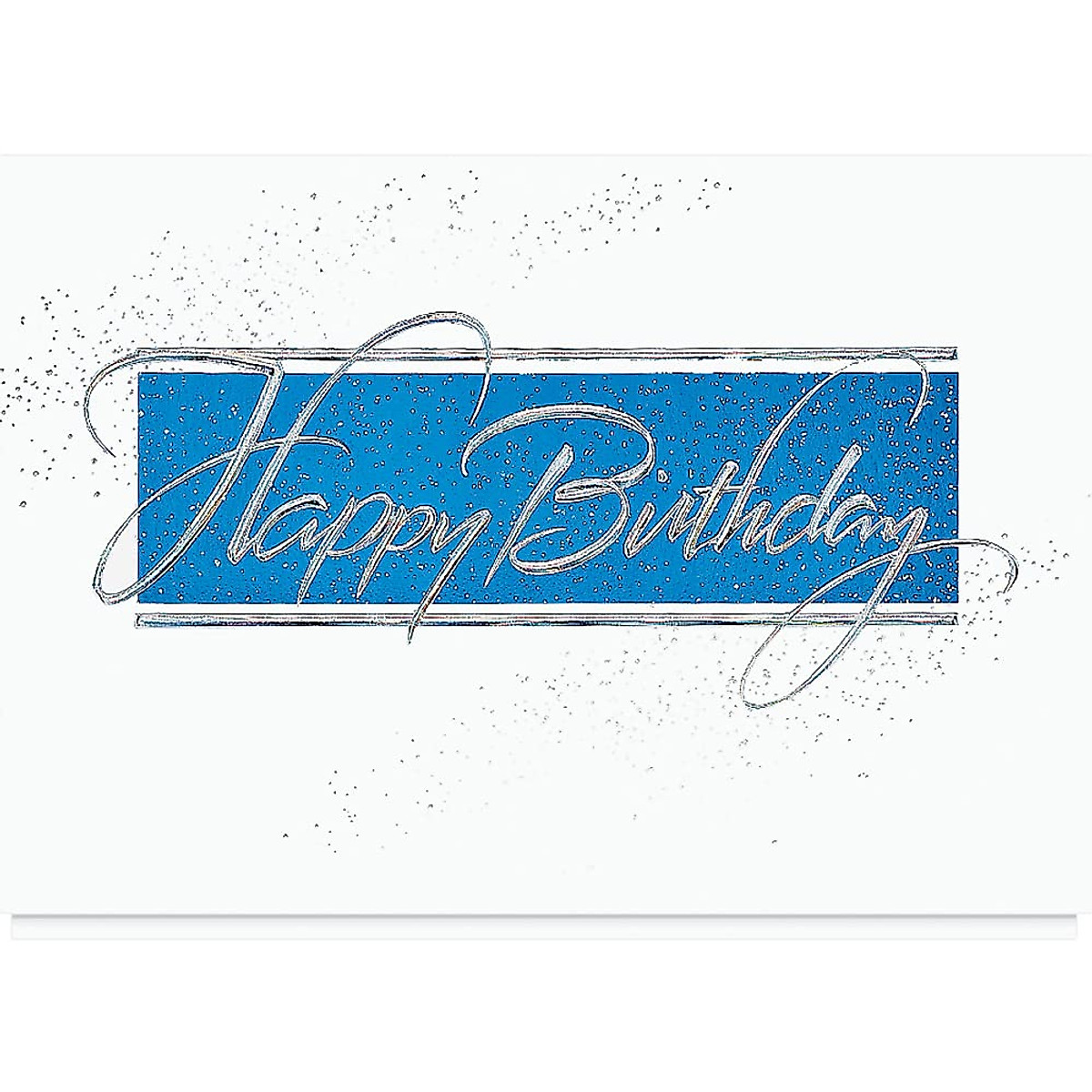 The Gallery Collection, 25 Personalized Birthday Cards with Foil-Lined Envelopes (Happy Birthday Sparkle), For Business or Consumer